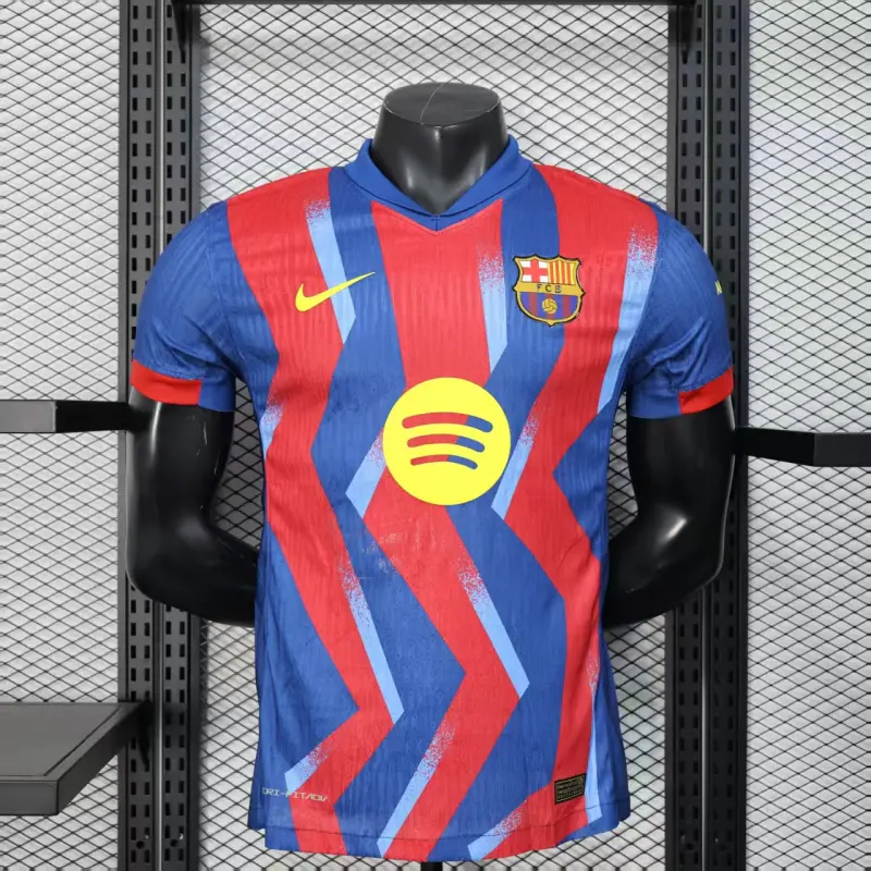 Camiseta Barcelona 2025/2026 4th Azul/Rojo | Futboloo
