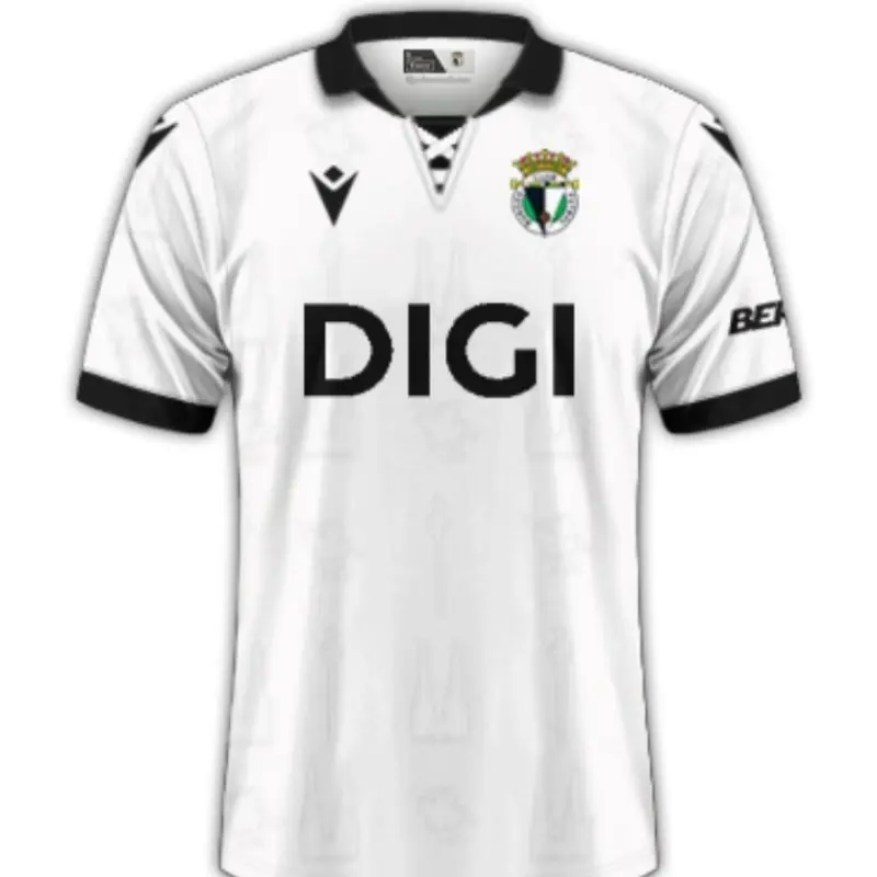 Camiseta Burgos CF 2025/2026 Home Blanco/Negro | Futboloo